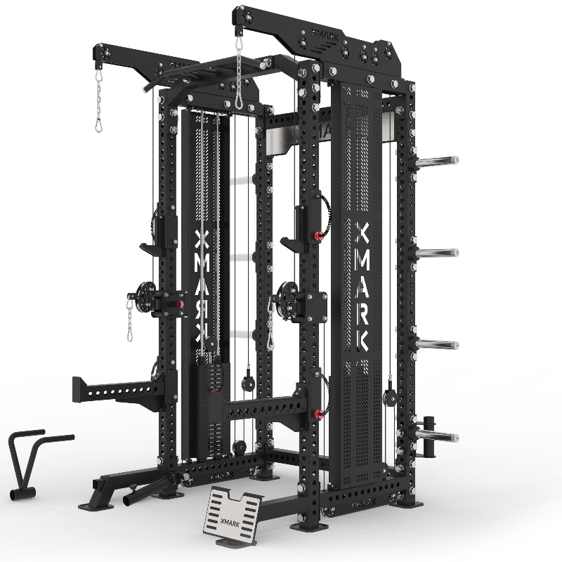XMARK Commercial Half Rack Functional Trainer, Dual 220-Pound Stacks